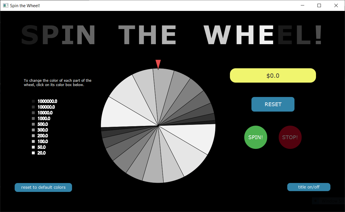 GitHub - mreyesvera/SpinTheWheelGame