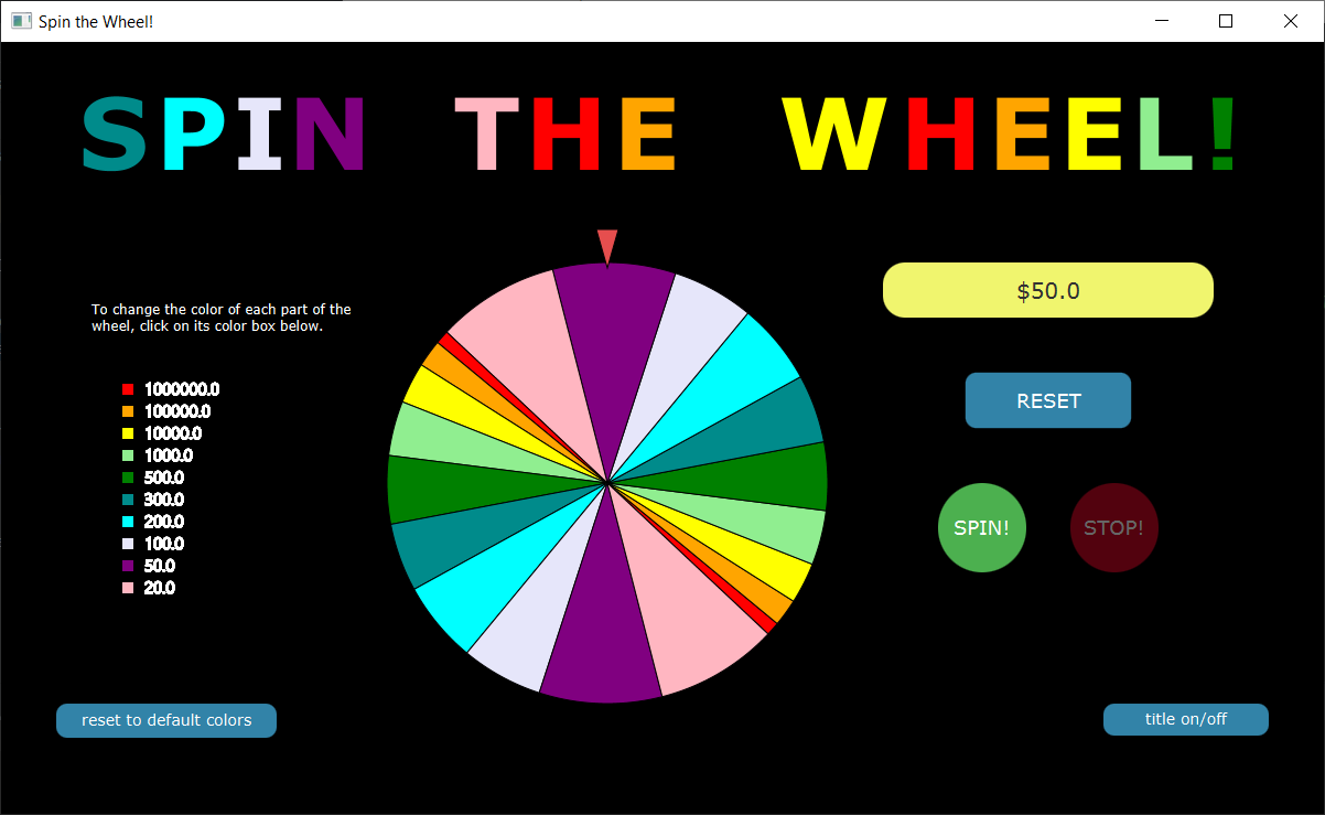 GitHub - mreyesvera/SpinTheWheelGame