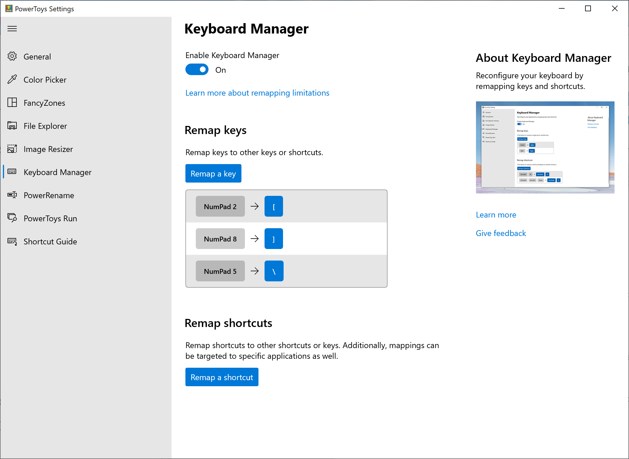 Keyboard Manager Issue On Combinations · Issue 10270 · Microsoftpowertoys · Github 