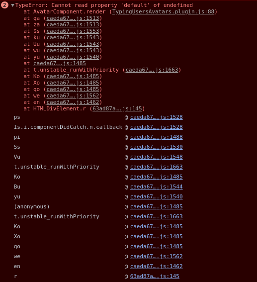 [BUG] An error attached to the TypingUsersAvatar plugin is causing Discord to crash upon ...
