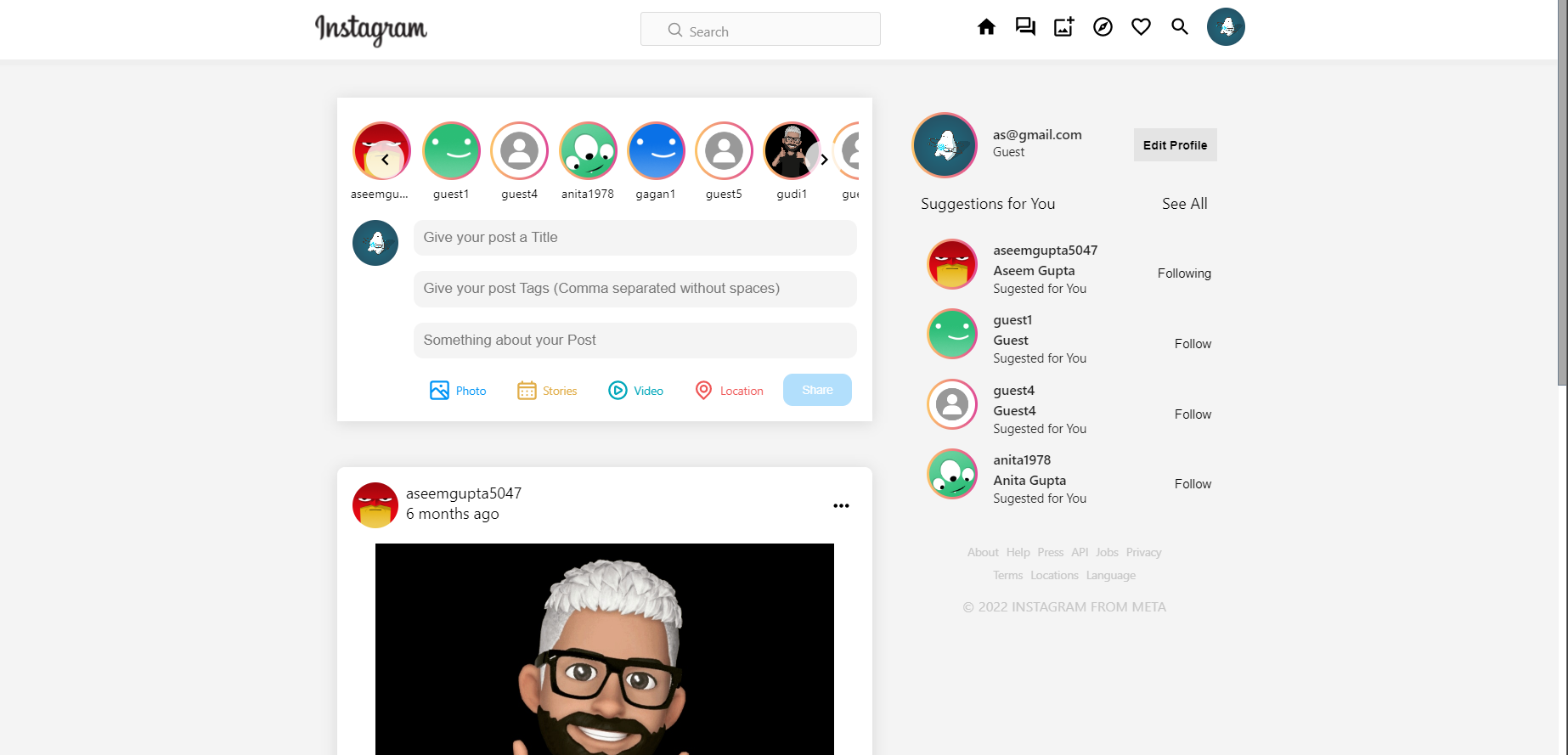 GitHub - Aseem5047/instagram