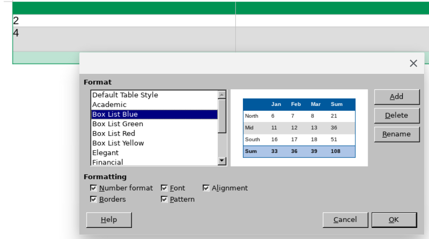 Add Table AutoFormat styles · Issue #4356 · CollaboraOnline/online · GitHub
