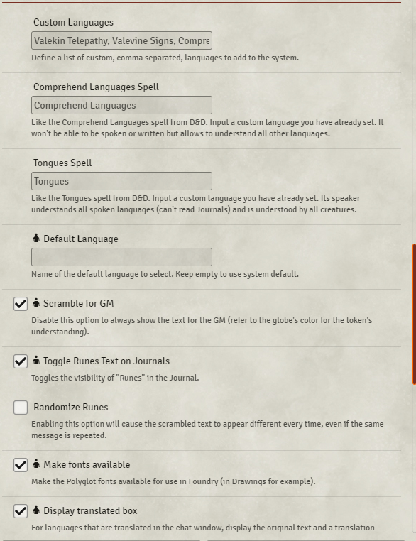Tongues feature not working or am I just Dumb? · Issue #91 · mclemente/fvtt-module-polyglot · GitHub