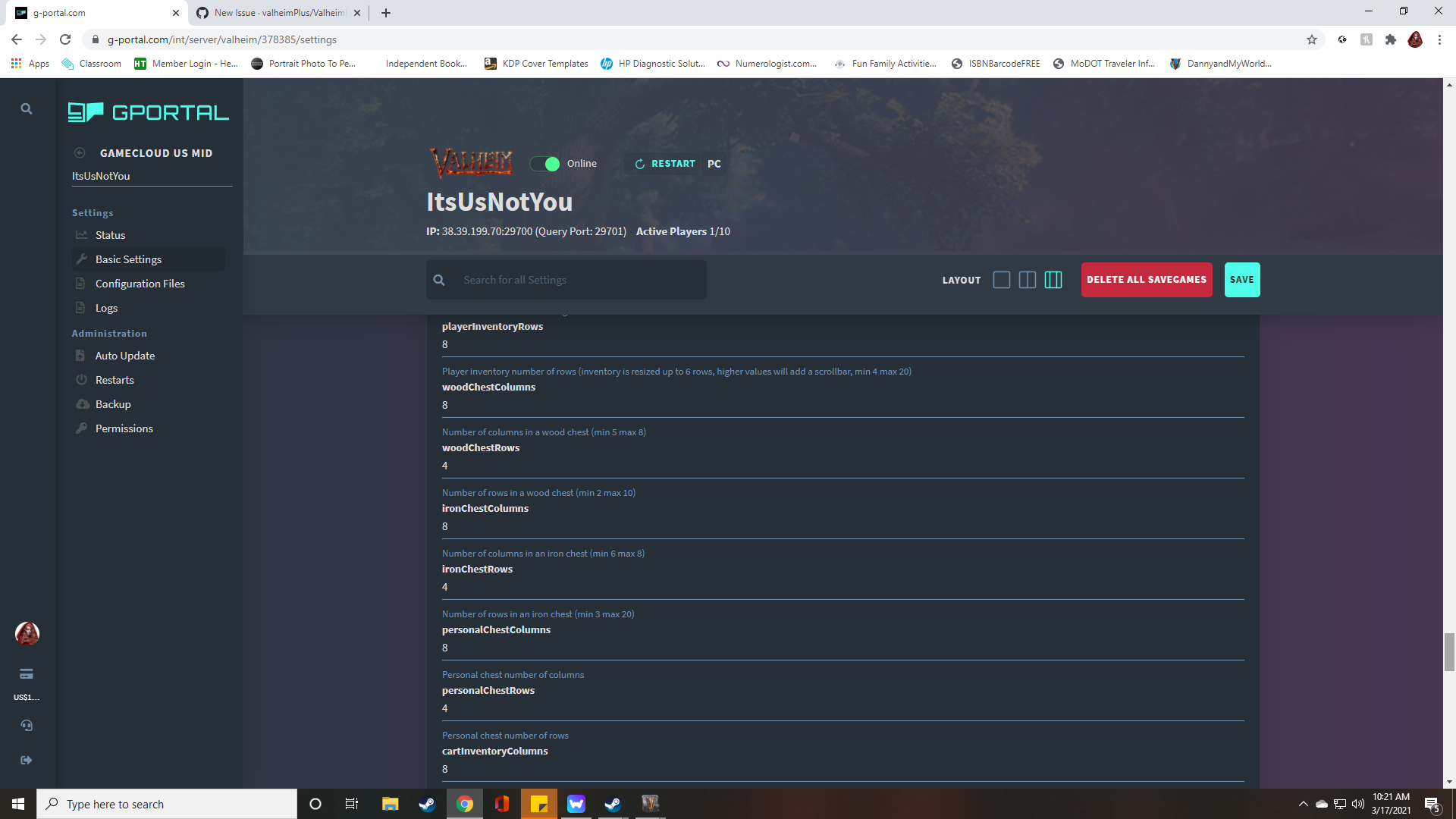 [BUG] · Issue #391 · valheimPlus/ValheimPlus · GitHub