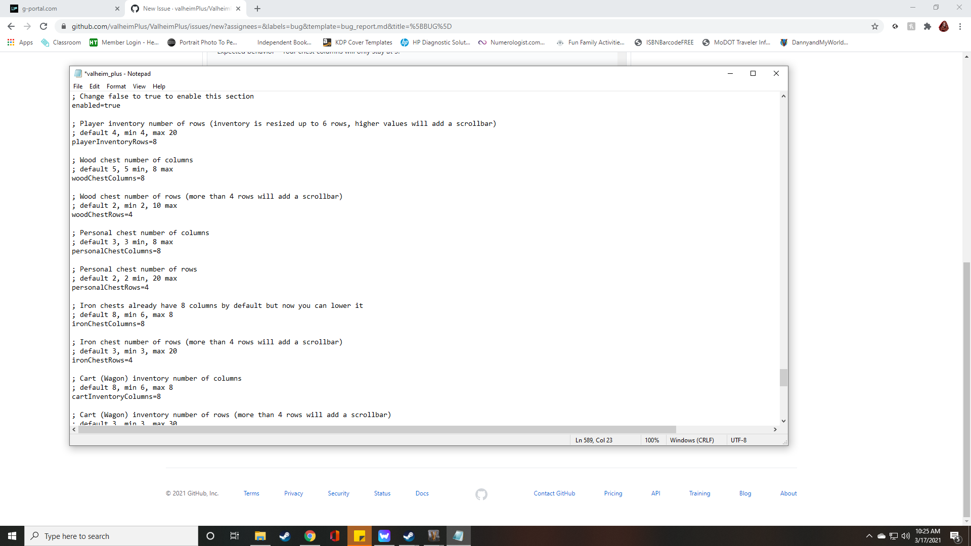 [BUG] · Issue #391 · valheimPlus/ValheimPlus · GitHub