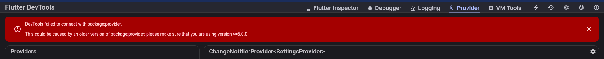 Flutter Web Devtool Provider Not Work · Issue 6103 · Flutter Devtools · Github