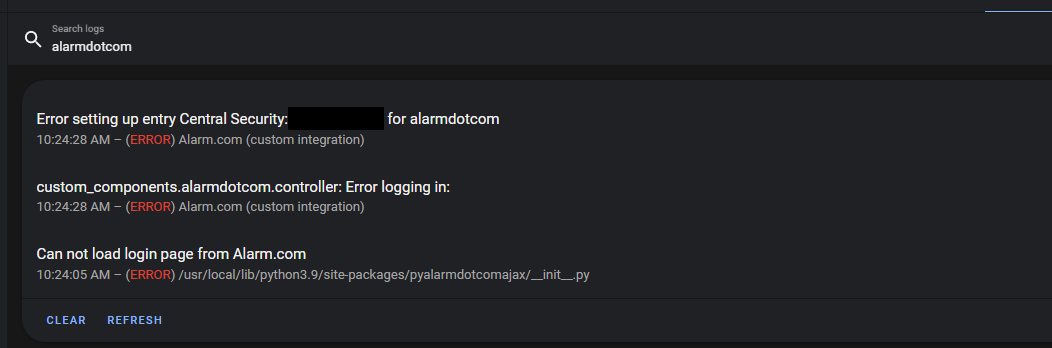 alarmdotcom doesn't load after reboot · Issue #119 · pyalarmdotcom/alarmdotcom · GitHub