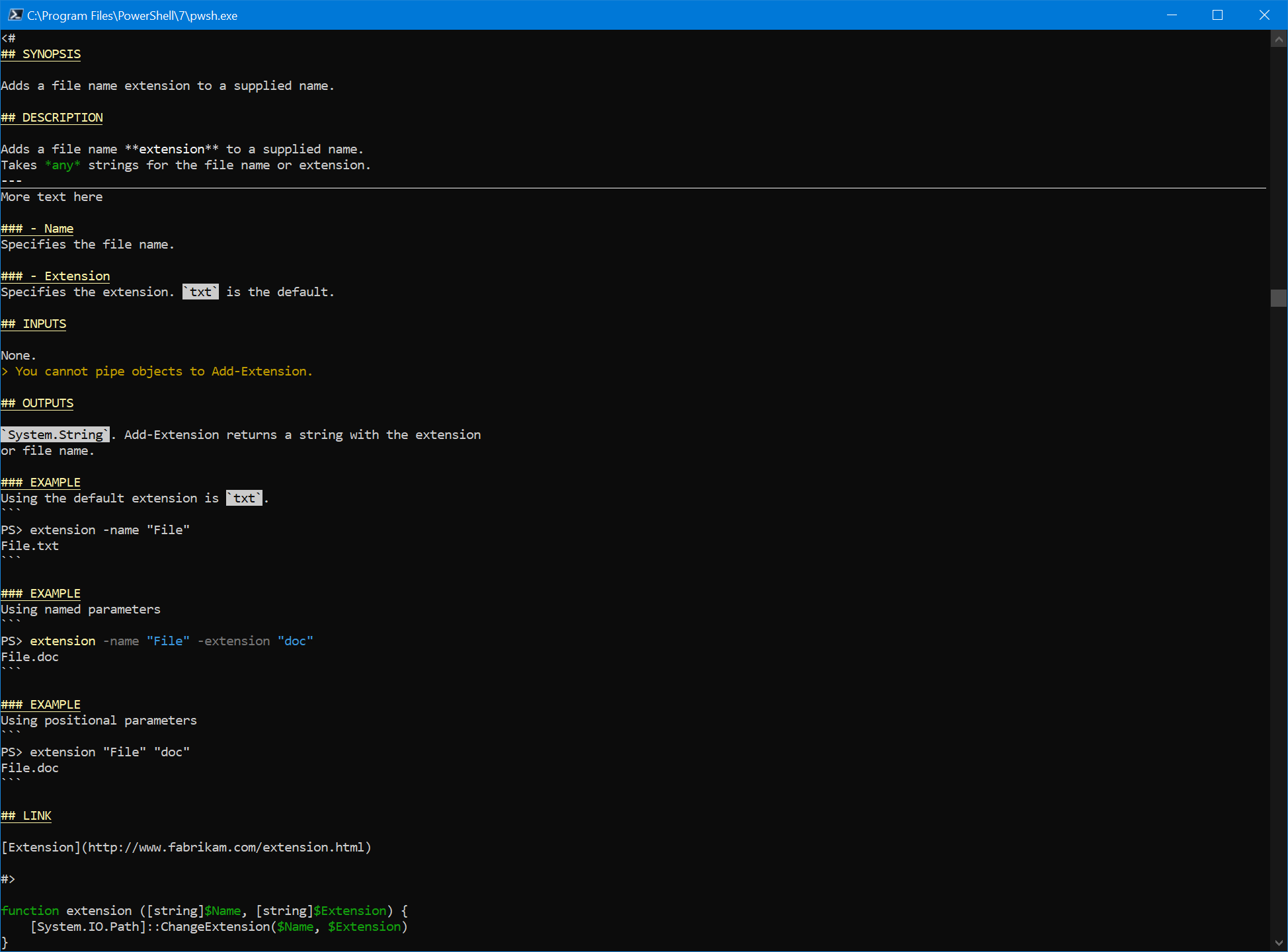 coloring the help · Issue #14961 · PowerShell/PowerShell · GitHub