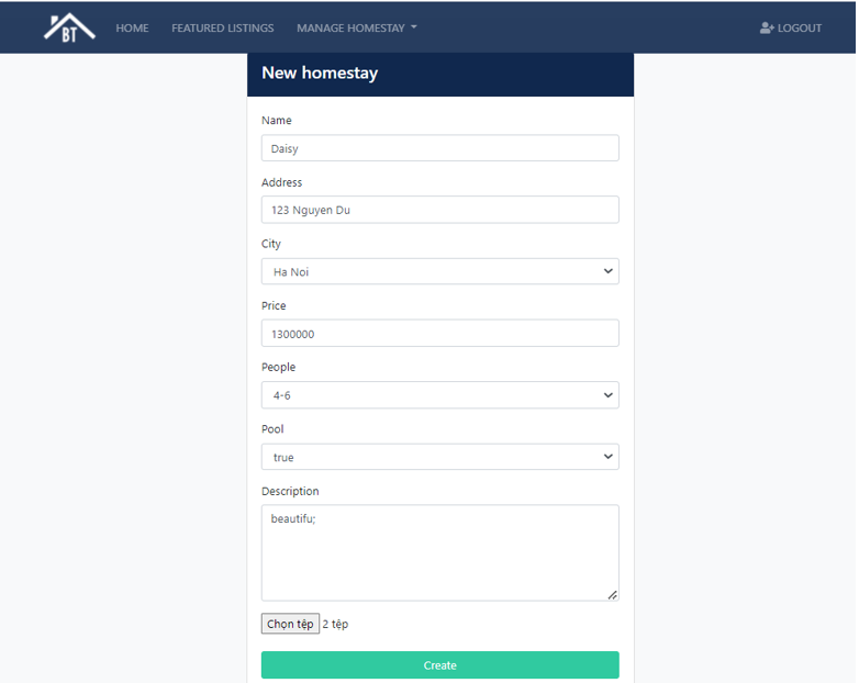 GitHub - huongctt/homestay-management