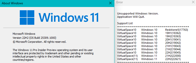 Win11 Insider Builds Not Supported · Issue 54 · Newloopervirtualspace · Github