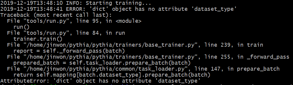 Without the evalai_inference argument, Attribtue Error occurs · Issue #211 · facebookresearch ...