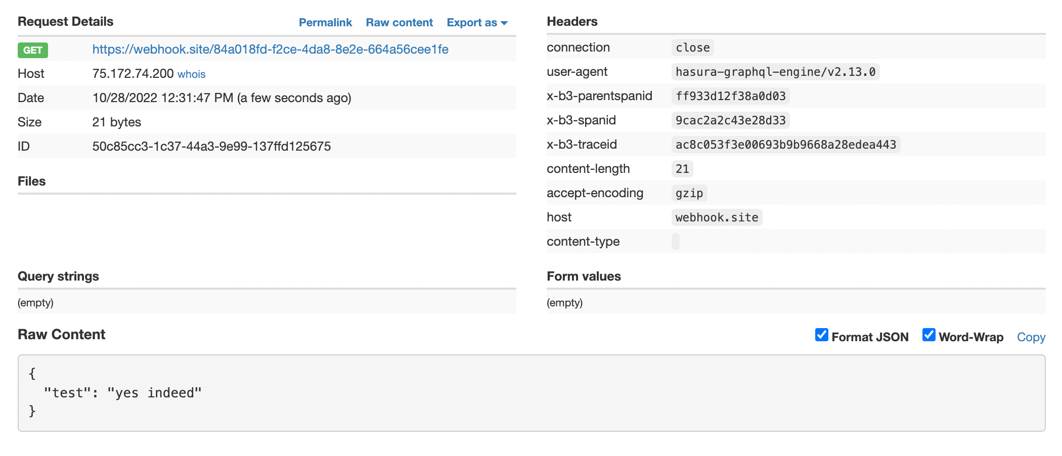 Action Transforms Get With Request Body Missing Content Type Header · Issue 9157 · Hasura
