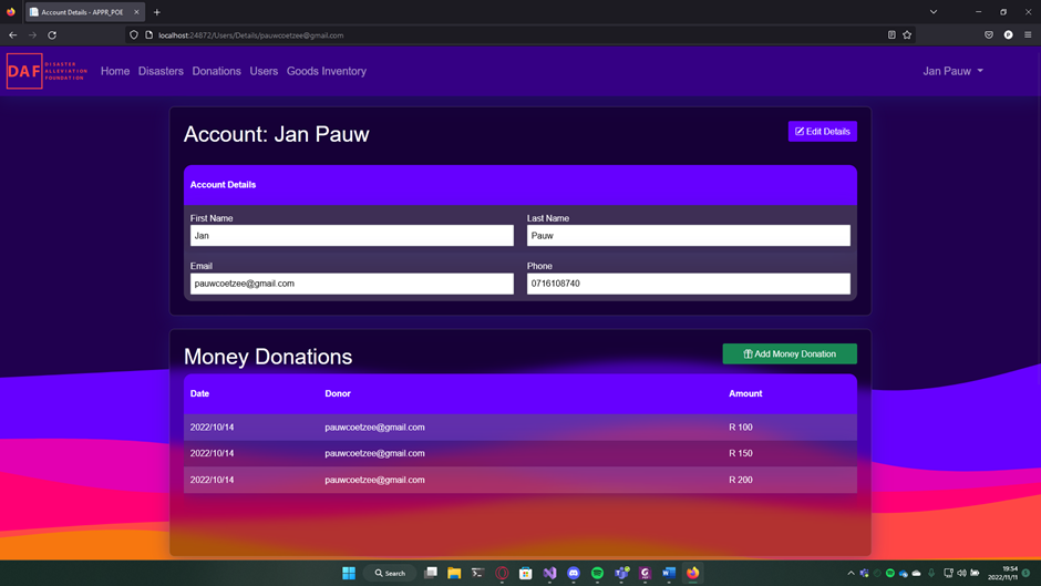 GitHub - JanPauw/DisasterAlleviationFoundation: Web App to keep track of Disasters World Wide ...