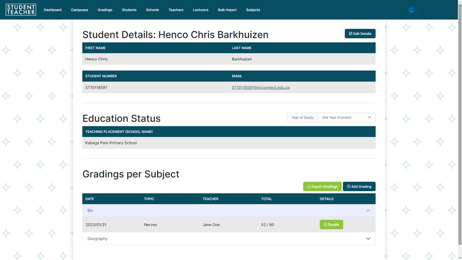 GitHub - JanPauw/StudentTeacher: A web app created to help Teachers and Lecturers grade ...