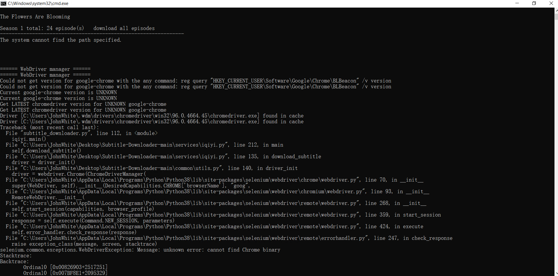 got this error "UnicodeEncodeError: 'gbk' codec can't encode character '\ufeff' in position 0 ...