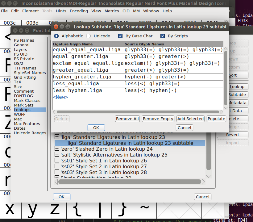 `fi` shows as a telephone with `Inconsolata NF` · Issue #509 · ryanoasis/nerd-fonts · GitHub
