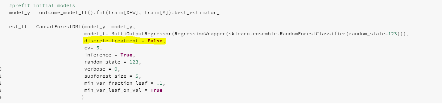 Does ForestDML support multiple binary treatments? · Issue #334 · py-why/EconML · GitHub