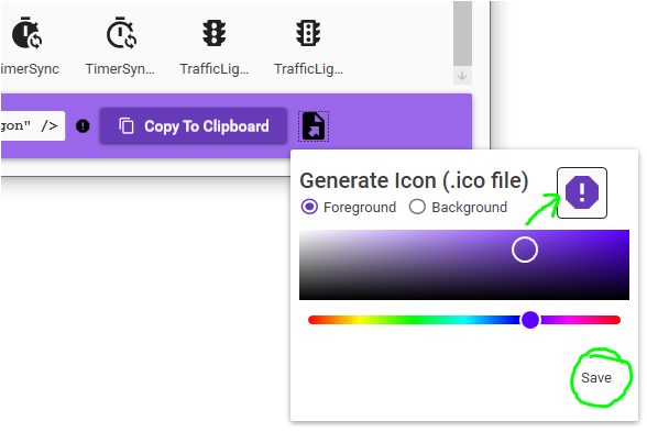 Demo's "Generate Icon" works, but the color is hard-coded. · Issue ...