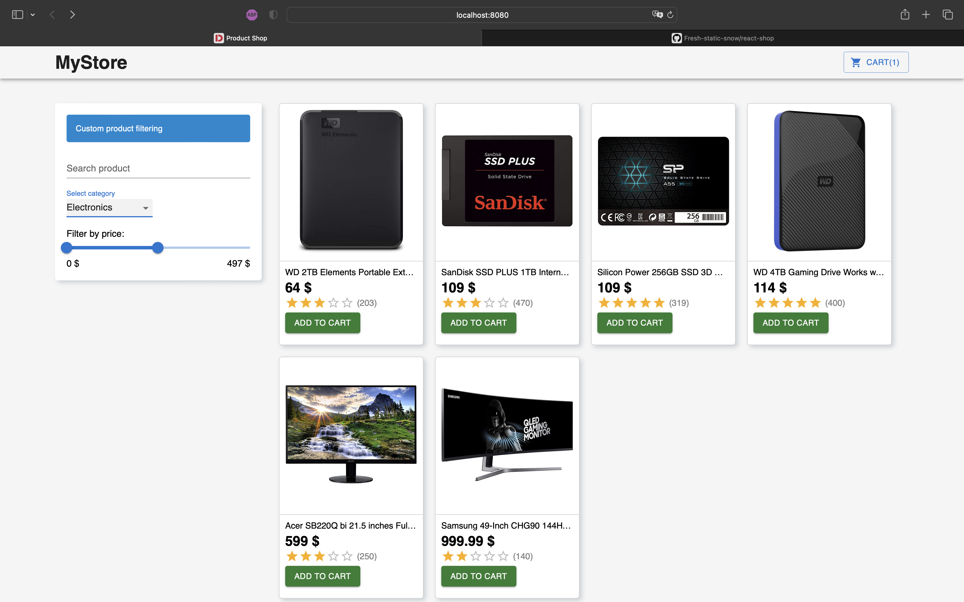 GitHub - Fresh-static-snow/react-shop