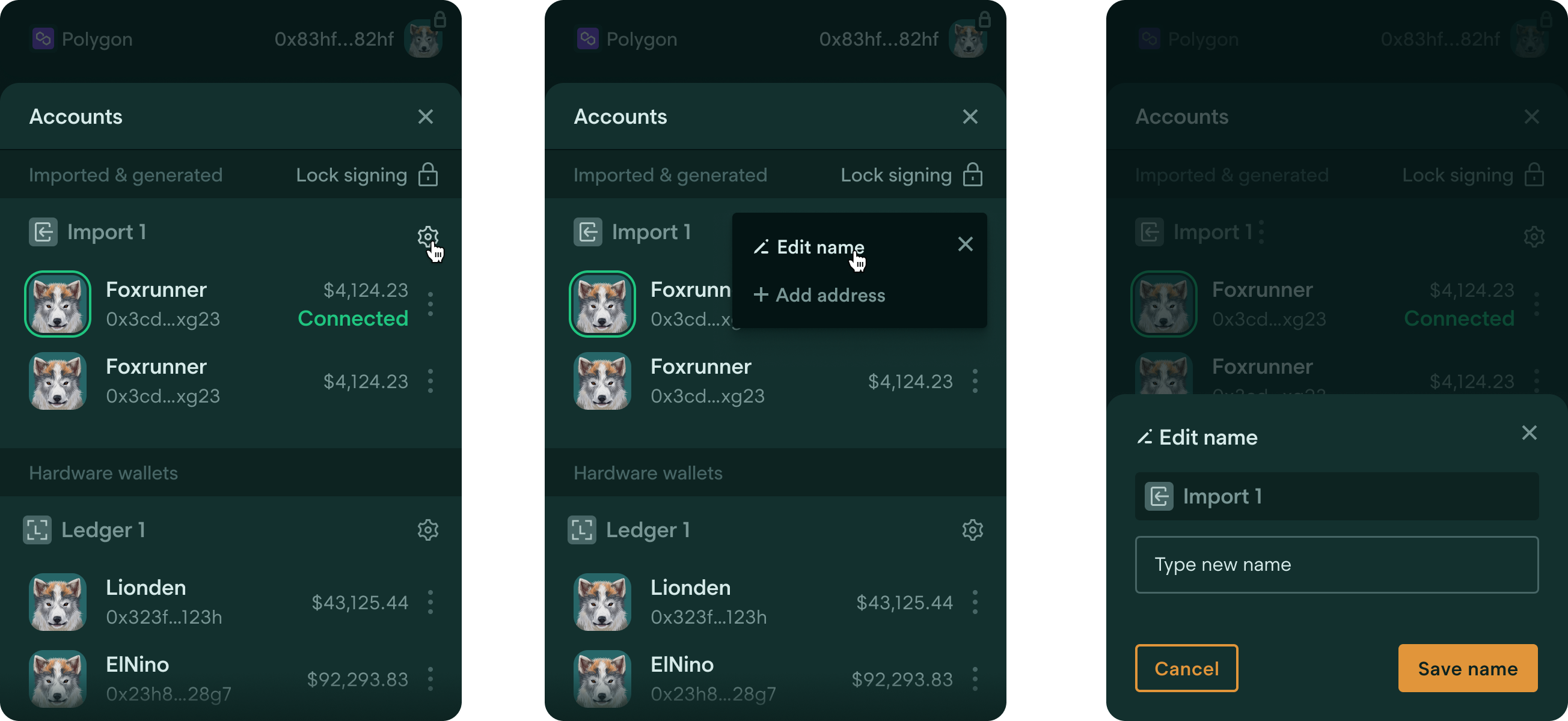 Ability to re-name account sections · Issue #2239 · tahowallet/extension · GitHub