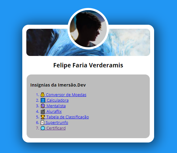 GitHub - FelipeFariaVerde/CodePen_ImersaoDev_Alura: Link dos Projetos: https://codepen.io/felpsfaria