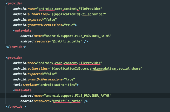 Android Crash Multi Provider · Issue #83 · ShekarMudaliyar/social_share · GitHub