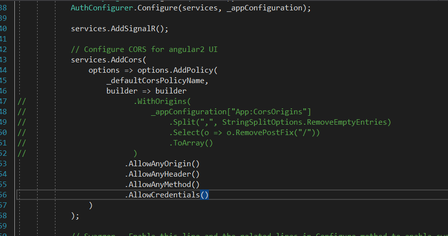SignalR Cors issue when configure allow all domains to be cross-domain · Issue #4318 ...
