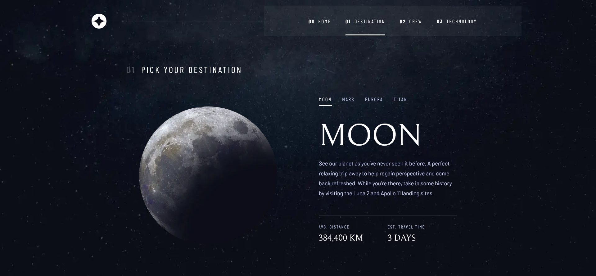 GitHub - ike-tom/space-tourism: Check out my space travel agency multipage website. This project ...