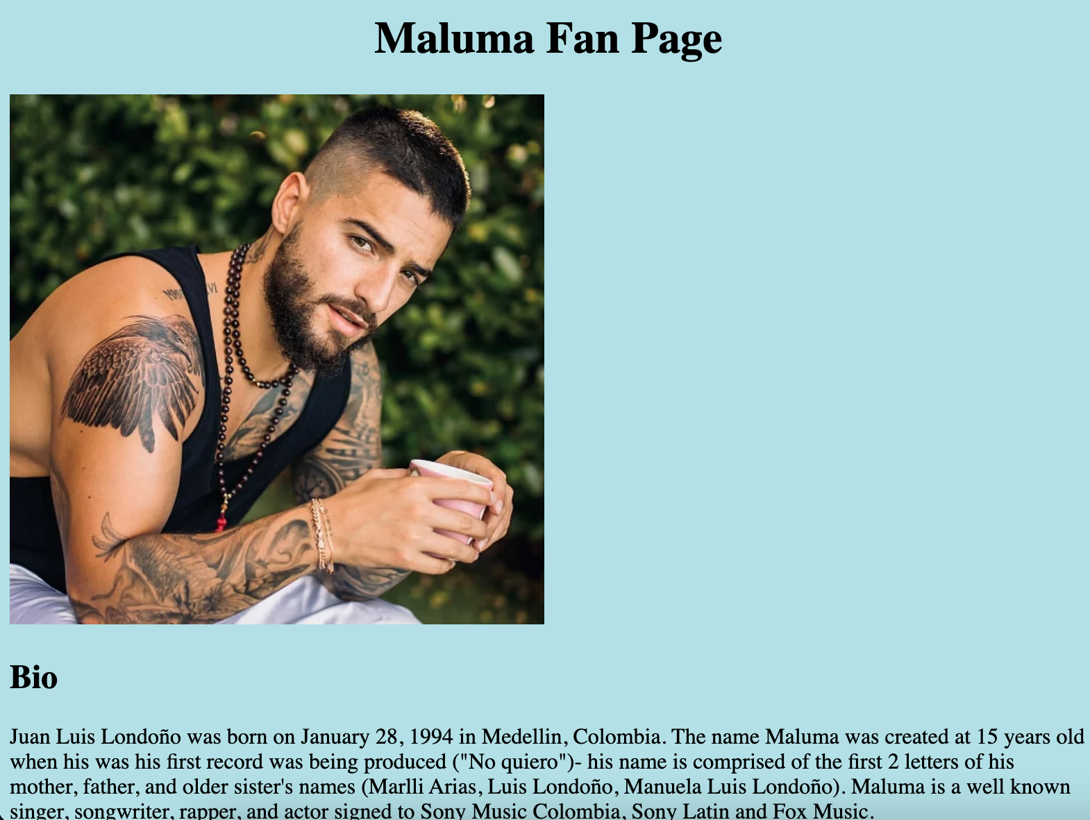 GitHub - Patelso9/MalumaFanPage: Fan page for Maluma only using HTML