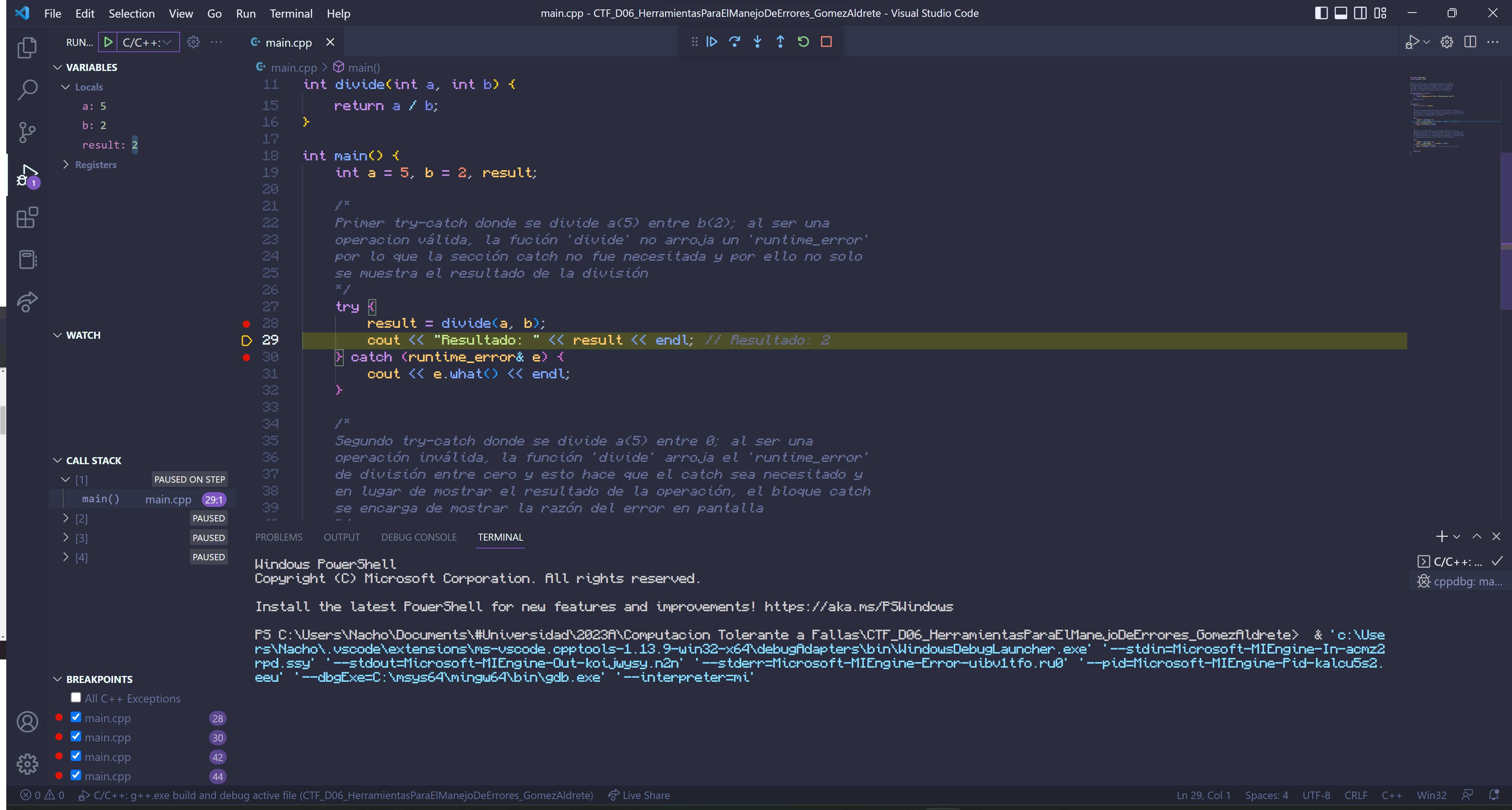 GitHub - Nacho-Gmz/HerramientasParaElManejoDeErrores: Ejemplo de una ...