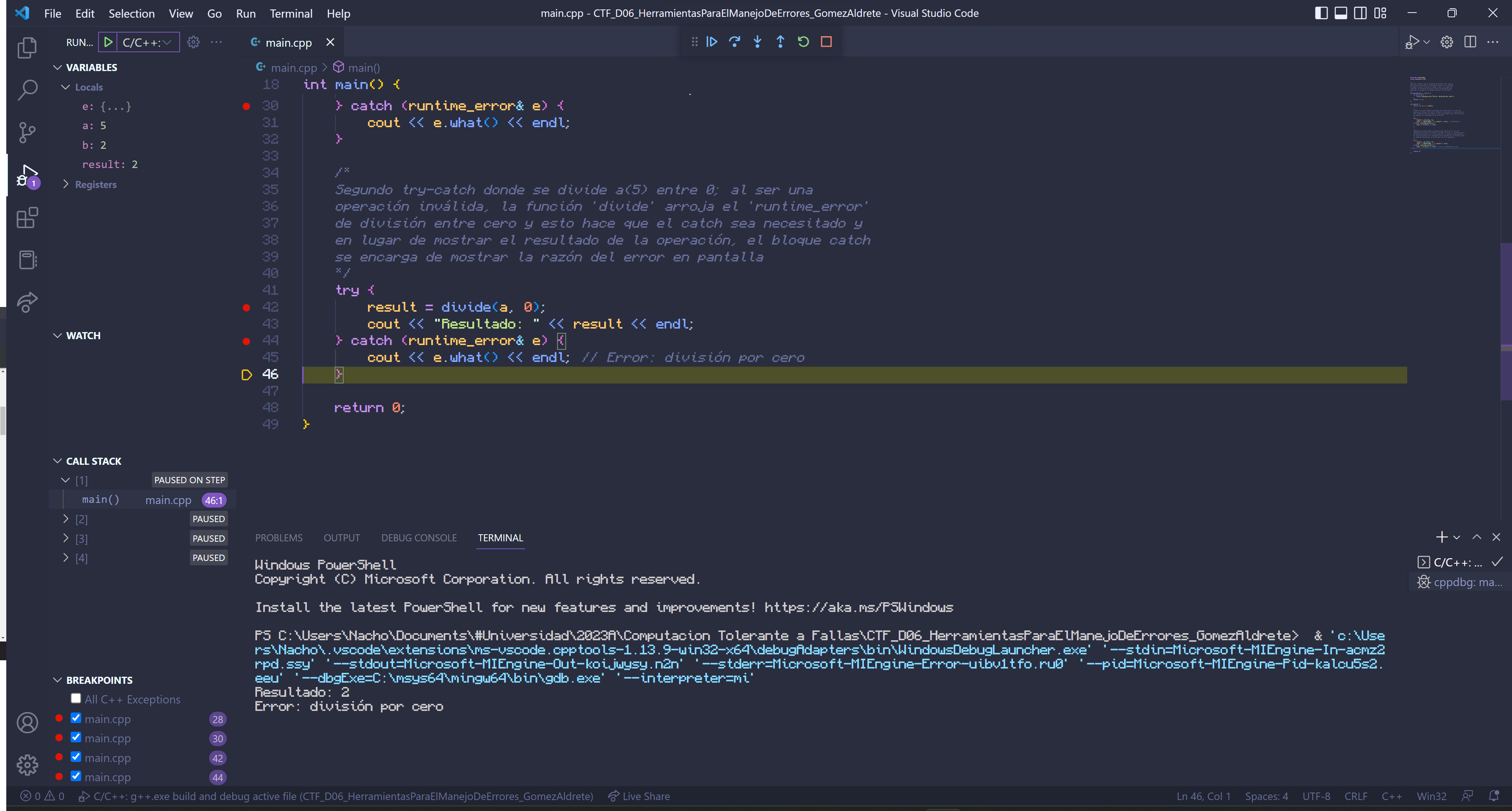 GitHub - Nacho-Gmz/HerramientasParaElManejoDeErrores: Ejemplo de una ...