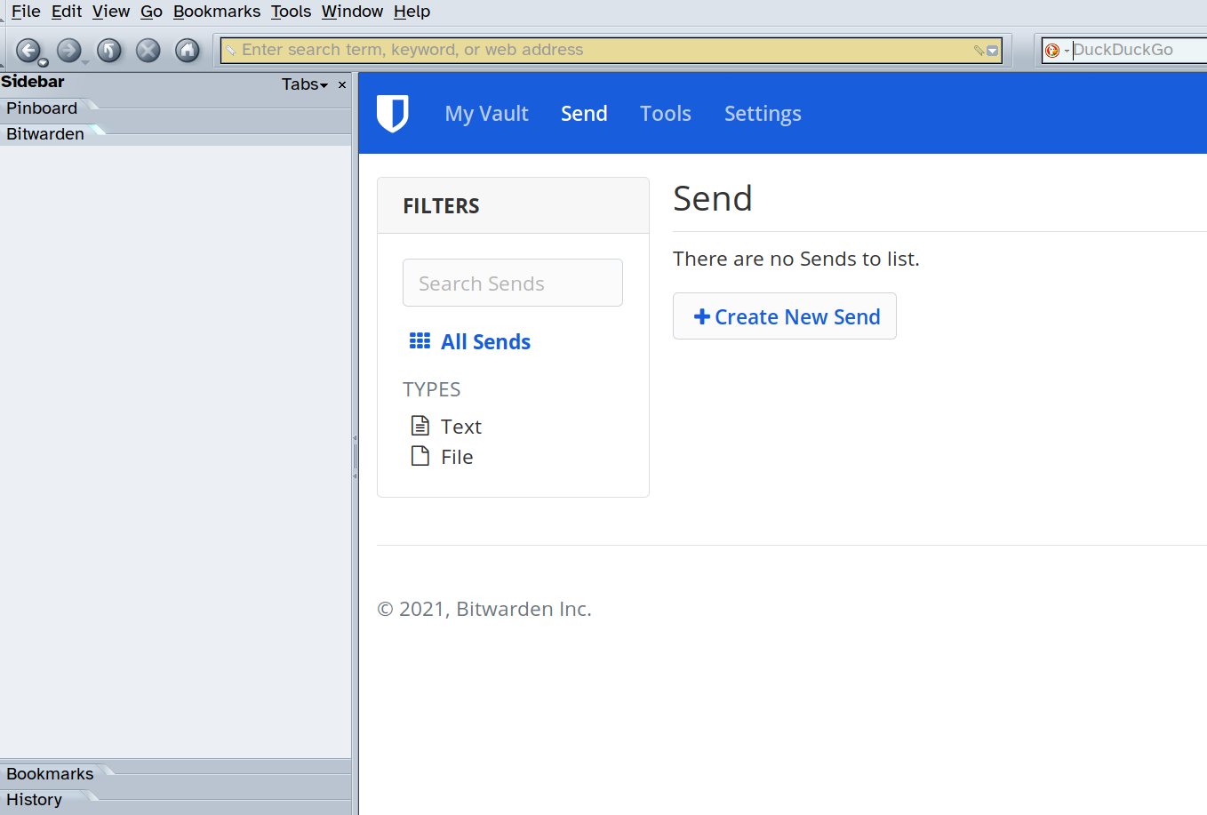 Web vault doesn't display in SeaMonkey sidebar · Issue #1863 · bitwarden/clients · GitHub