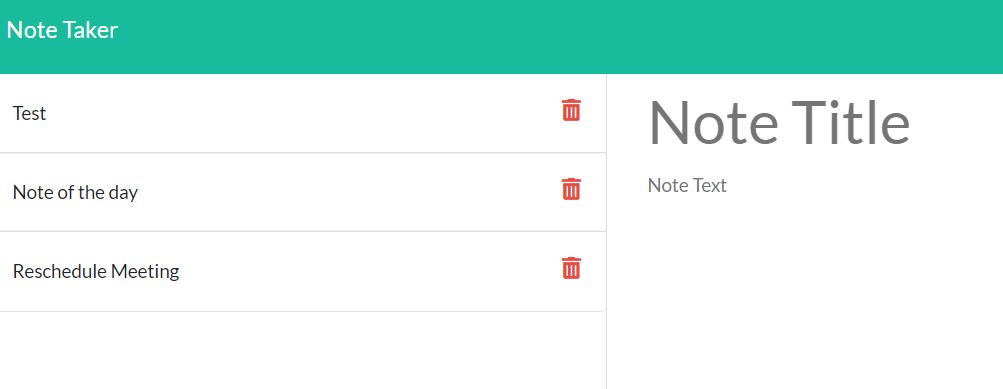GitHub - JaredWilliam97/Note-Taker: In this project I created an ...