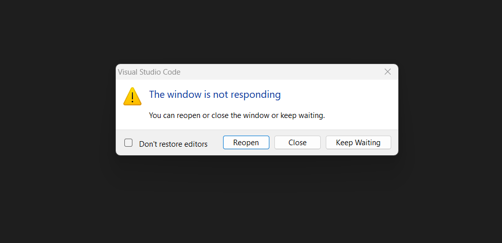 Windows Not Responding · Issue 181830 · Microsoft Vscode · Github