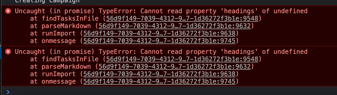 Errors in console looking for tasks when there are none · Issue #834 · blacksmithgu/obsidian ...