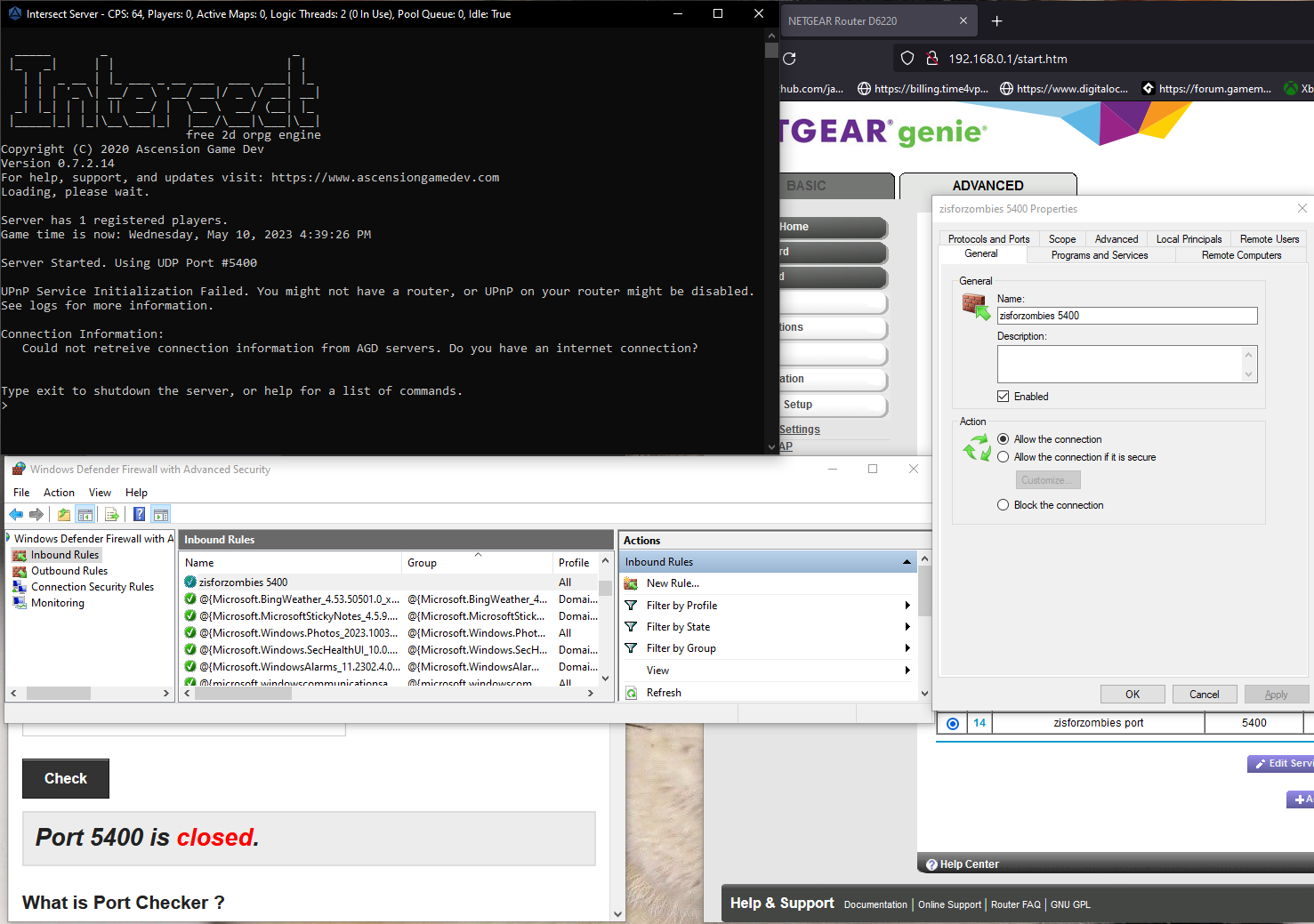 bug: port forwarding not working? · Issue #1810 · AscensionGameDev/Intersect-Engine · GitHub