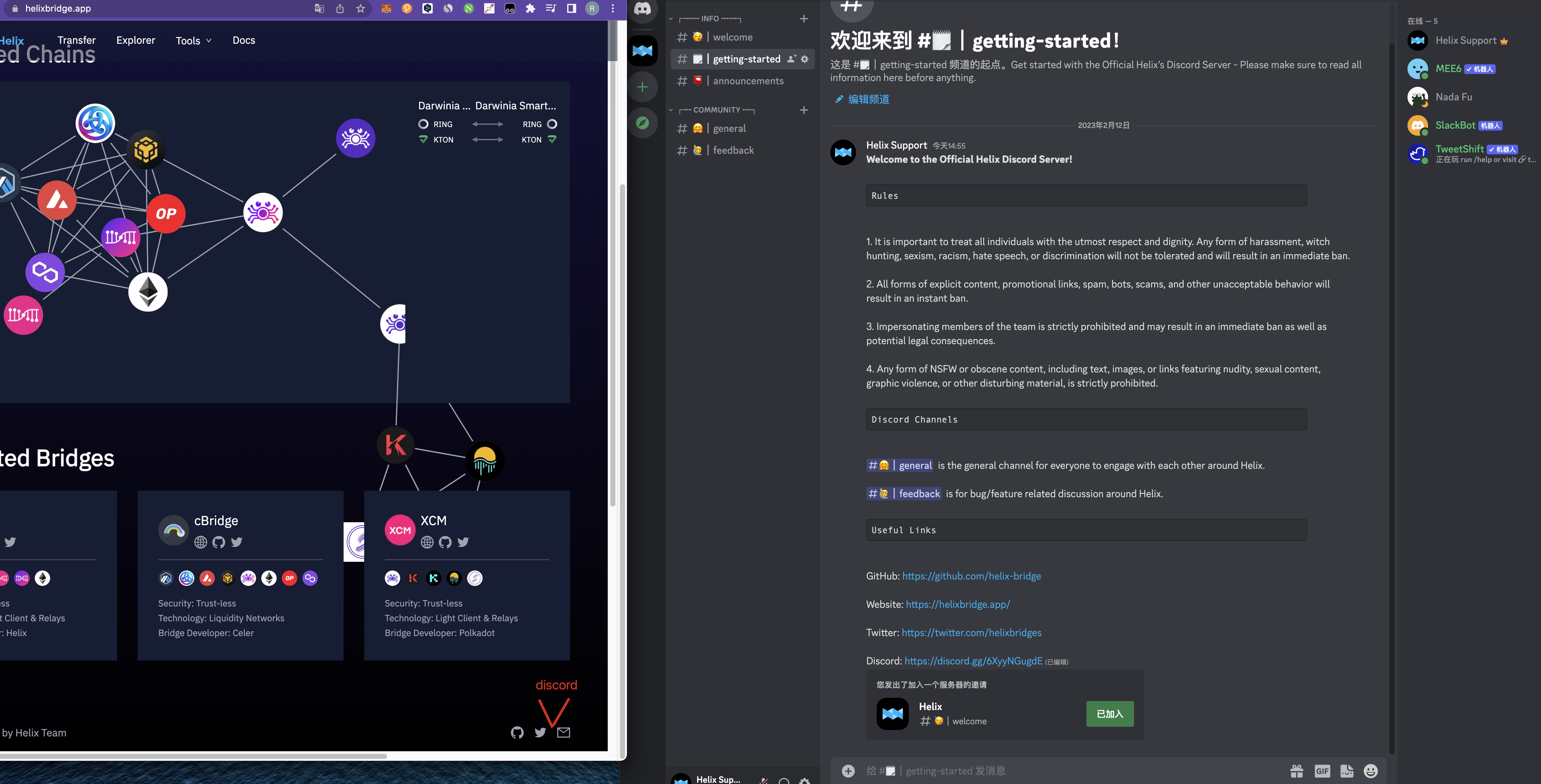 Add discord link on the website · Issue #475 · helix-bridge/helix-ui · GitHub