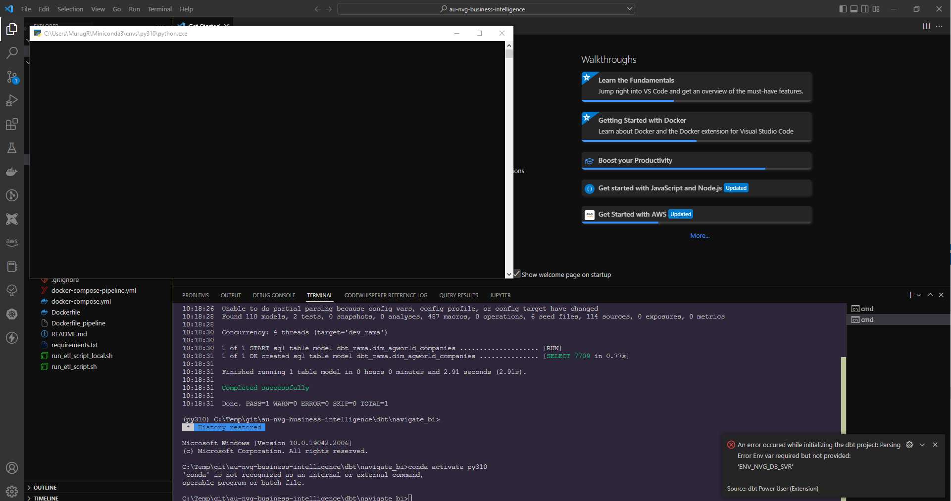 Errors after upgrading to 0.8.0 - python cmd window pops up and env_var no longer works. · Issue ...