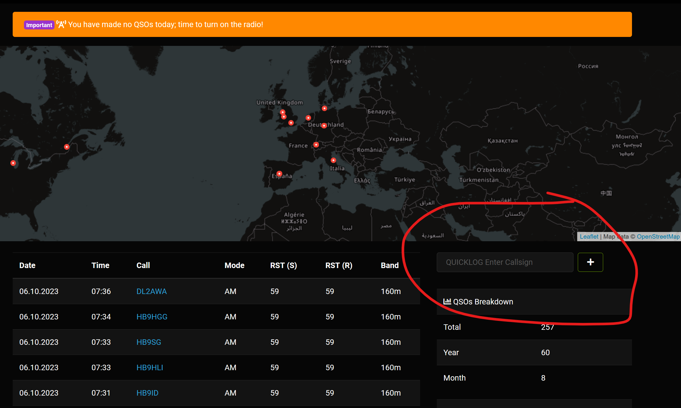 Feature request: quick way to log a new QSO · Issue #2473 · magicbug/Cloudlog · GitHub