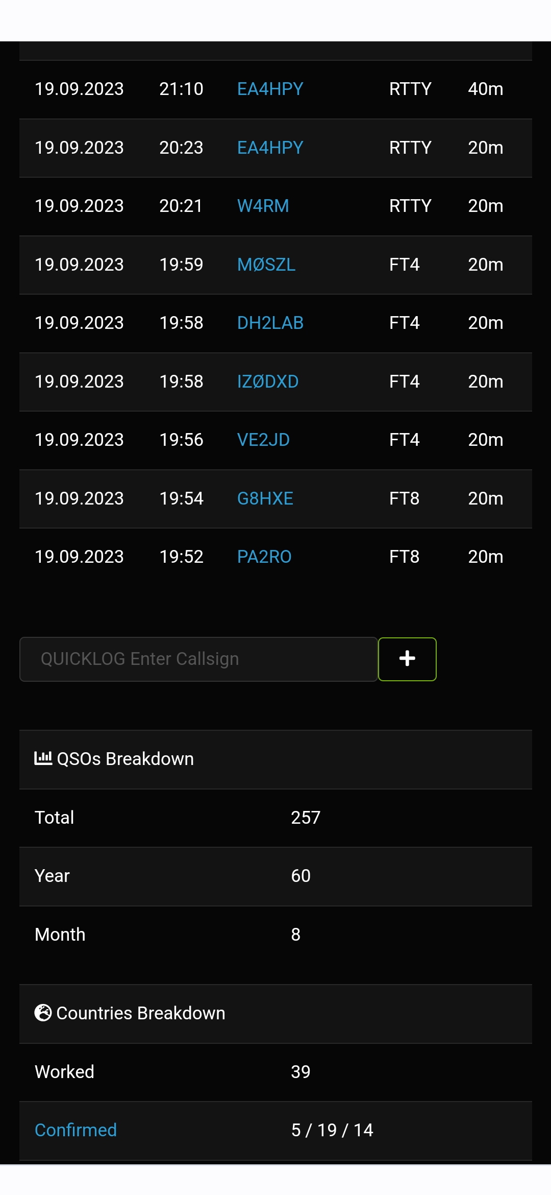 Feature request: quick way to log a new QSO · Issue #2473 · magicbug/Cloudlog · GitHub