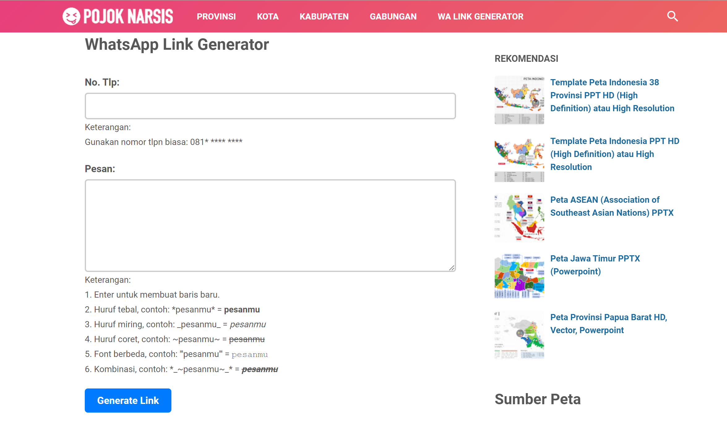 GitHub - yapensa/Whatsapp-Link-Generator: Whatsapp Link Generator