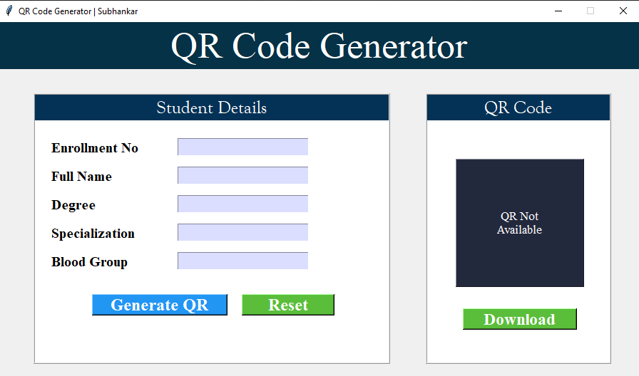 GitHub - Subhankar-23/QR-Code-Generator
