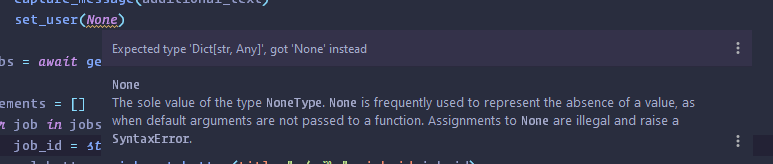 Wrong Type Anotation · Issue 928 · Getsentrysentry Python · Github 