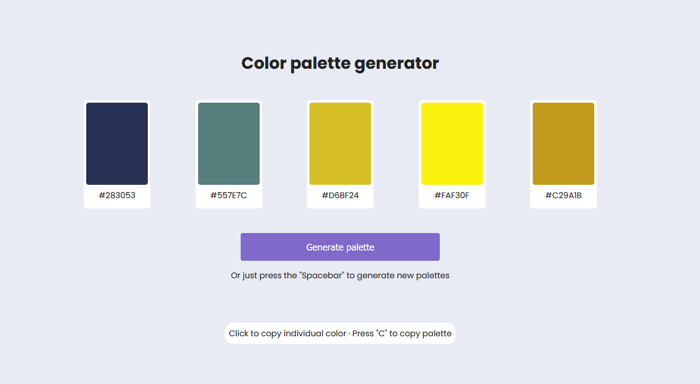 GitHub - eruj22/color-generator: small project using React