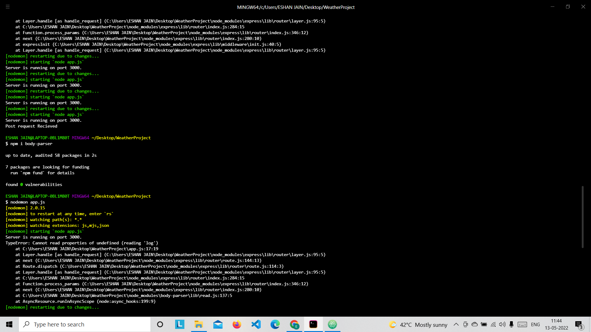 GitHub - Coolboy-786/Weather-Api: Weather Api using global weather api