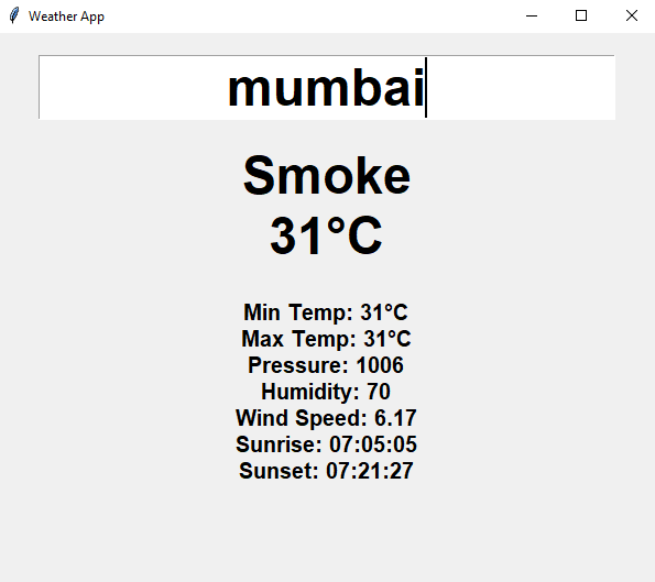 GitHub - divyakarekar/Weather: A weather App to check weather of a city with the Help of Open ...