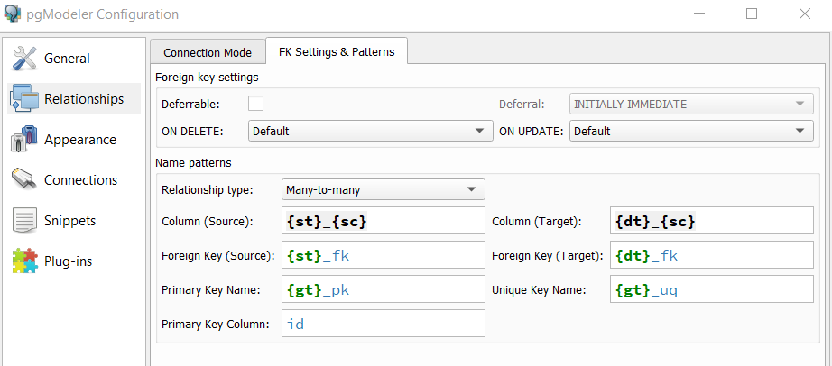 Relationship column pattern not exporting correctly · Issue #1335 · pgmodeler/pgmodeler · GitHub