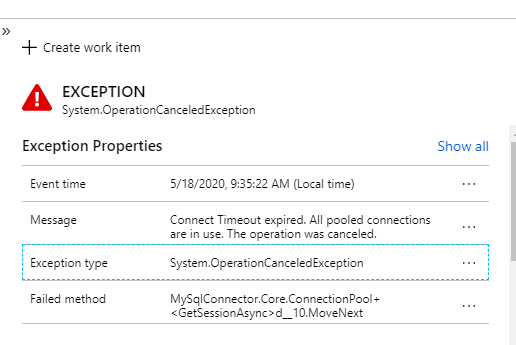 Need Help Error Occurred Connect Timeout Expired All Pooled Connections Are In Use The