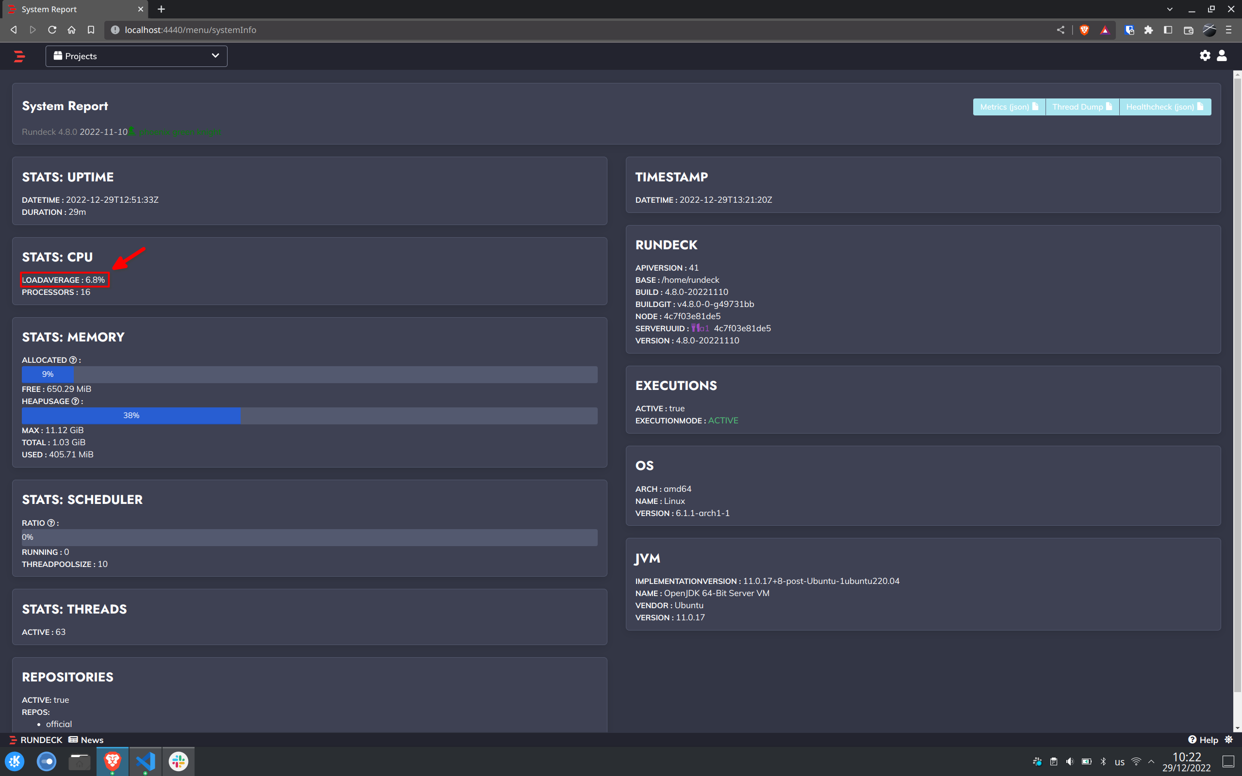 CPU load average metrics returning zero · Issue #8068 · rundeck/rundeck · GitHub