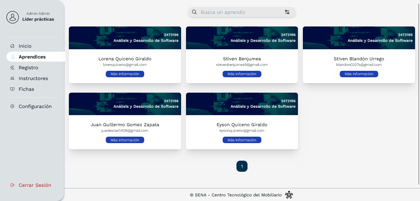No muestra todos los estudiantes en la ruta "/seguimiento-aprendices ...